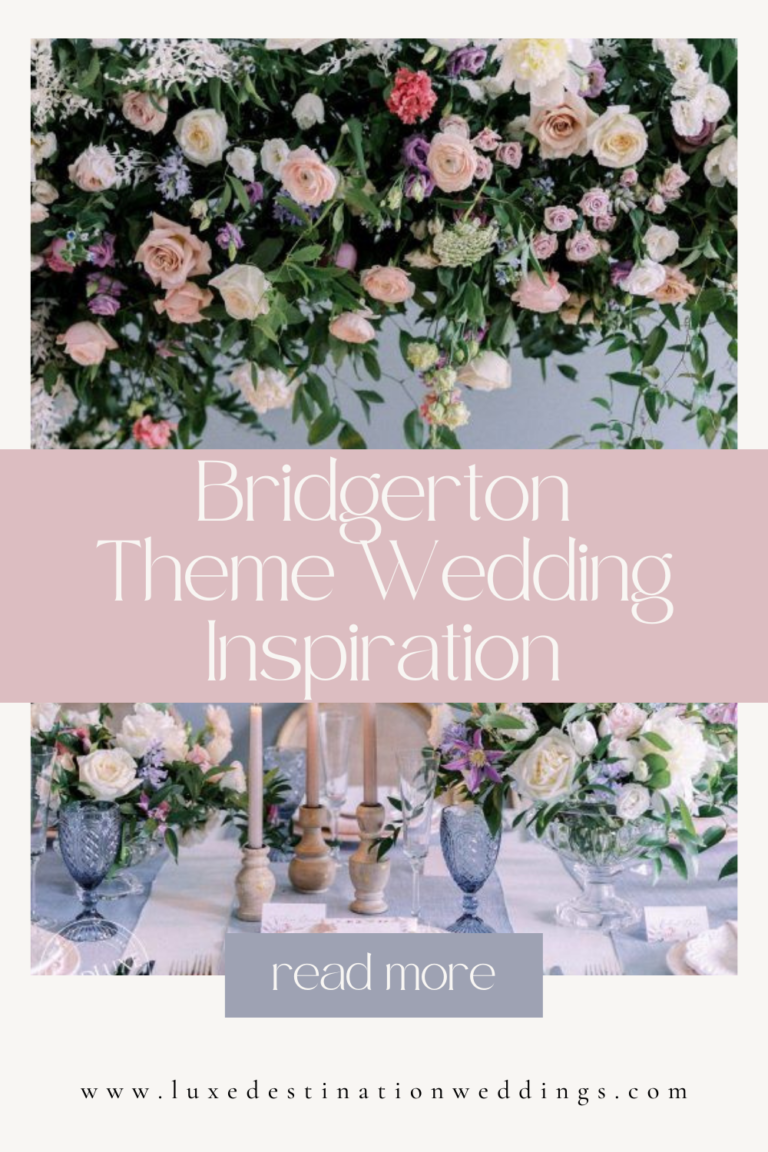 Bridgerton Theme Wedding Day Inspiration - luxedestinationweddings.com